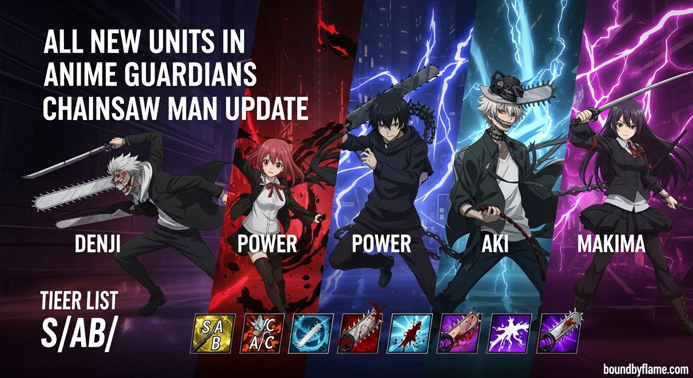 All New Units in Anime Guardians Chainsaw Man Update (March 2026) Tier ...
