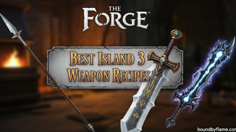 Island 3 Weapon Recipes in The Forge (March 2026) Full Guide