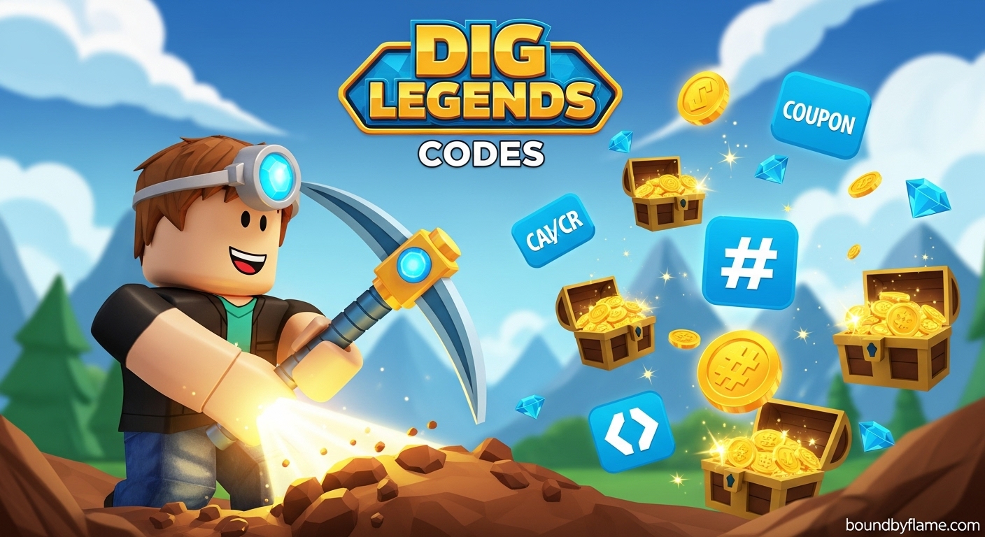 Roblox Dig Legends Codes (March 2026) 8+ New Codes Available