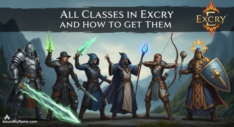 All Classes in Excry and How to Get Them (March 2026) Full Guide