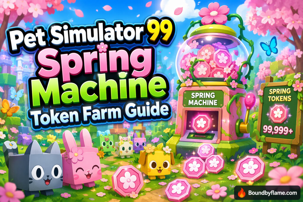 Pet Simulator 99 Spring Machine Token Farm Guide (April 2026)